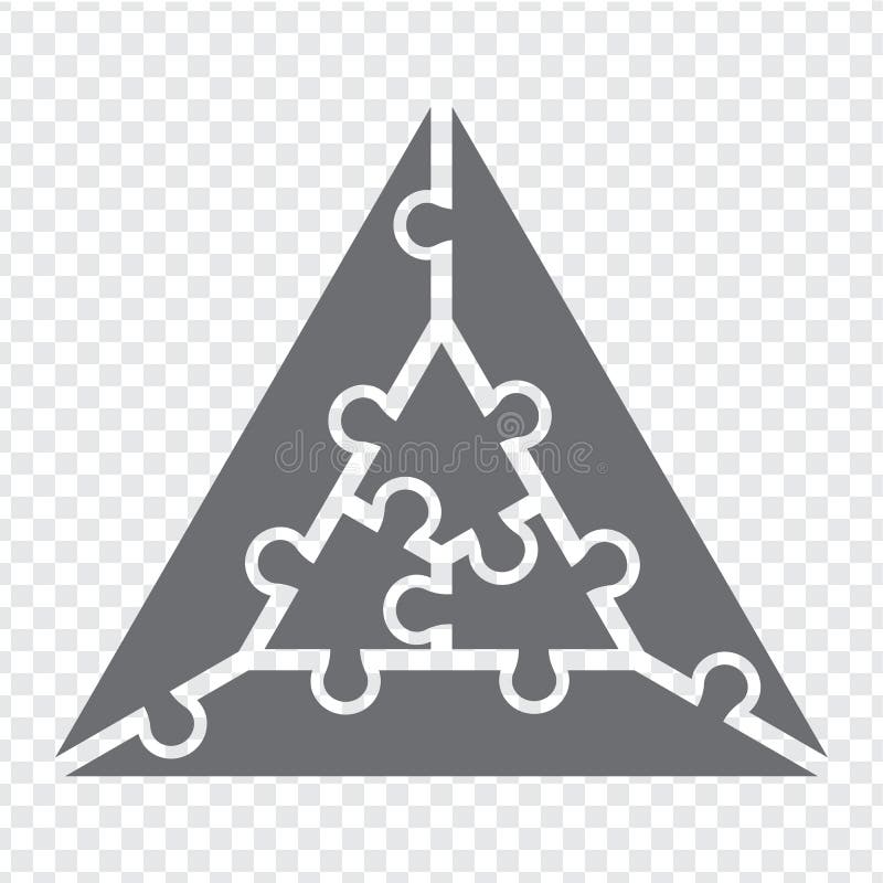 Simple Icon Triangle Puzzle in Gray. Simple Icon Triangle Puzzle of the ...