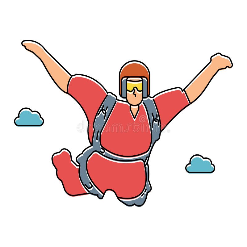 Skydiver Characters Stock Illustrations – 71 Skydiver Characters Stock ...
