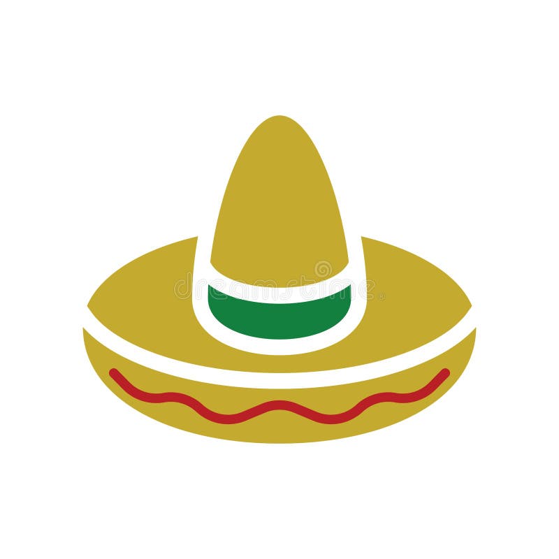 Sombrero Icon, Traditional Mexican Hat Stock Vector - Illustration of ...