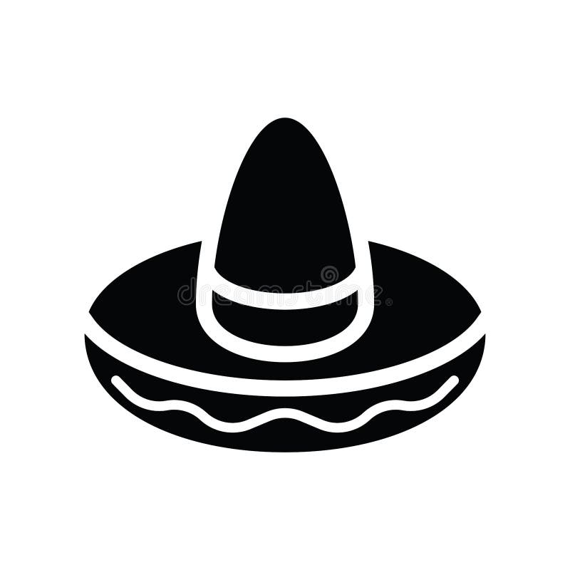 Sombrero Icon, Traditional Mexican Hat Stock Vector - Illustration of ...