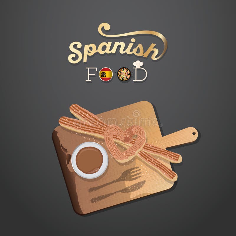 Print stock vector. Illustration of churros, delicious - 187475403