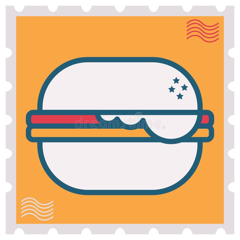 Print stock illustration. Illustration of stamp, fastfoods - 186827903