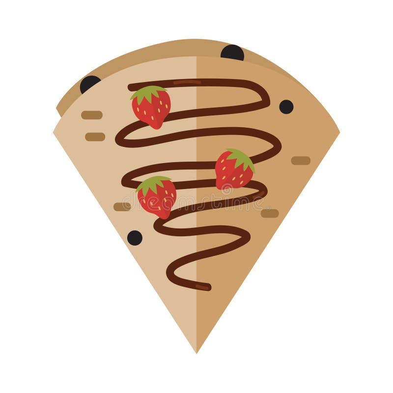 Strawberry Crepe Cake Vector Illustration, Flat Style Icon Stock Vector ...