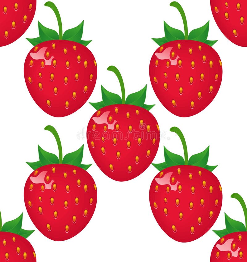 Print strawberry pattern stock vector. Illustration of isolated - 120602514