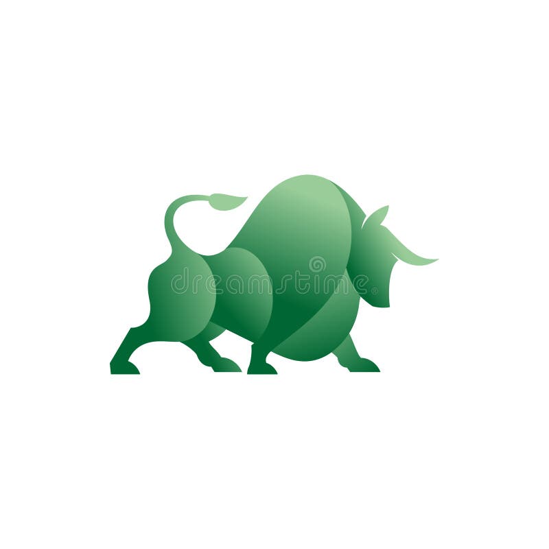 Green bull logo stock vector. Illustration of element - 175337885