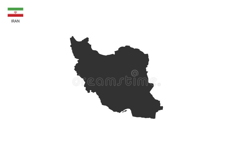 Iran Map from Black Isolines or Level Line Geographic Topographic Map ...