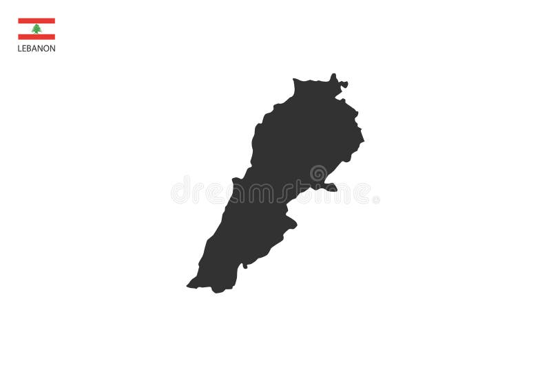 Lebanon Map, Black and White Detailed Outline Regions of the Country ...