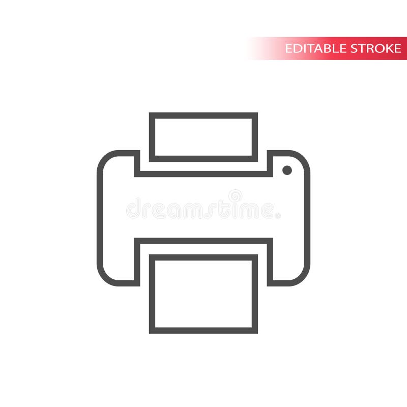 Print Thin Line Web Icon. Printer Icon. Print Button Icon. Stock Vector ...