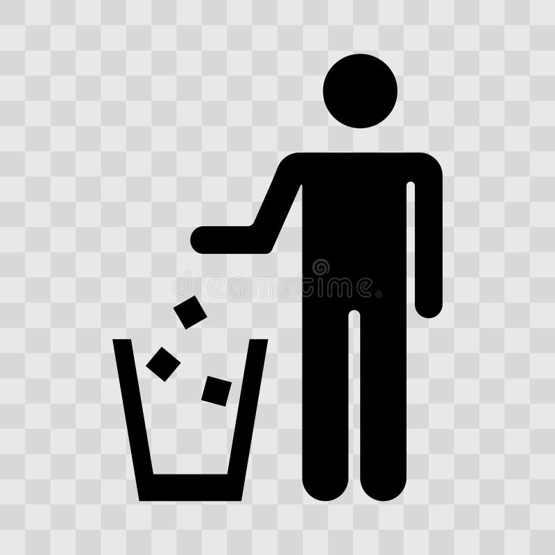 Tidy Man Icon Vector. Keep Clean Symbol. Trash Sign Stock Vector ...