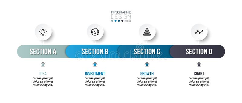 Timeline Chart Business Infographic Template Stock Vector ...