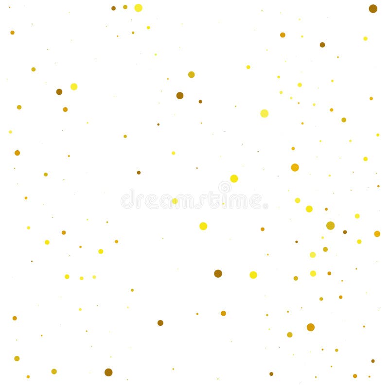Tiny Confetti Creative. Yellow Round Sparkle. Golden Bubble Explosion ...