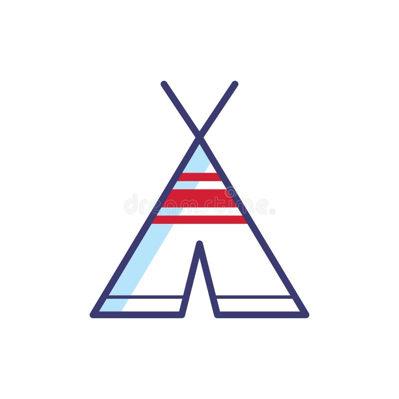 Tipi Vector Icon in 6 Different Modern Styles. Black, Two Colored Tipi Icons Designed in Filled ...