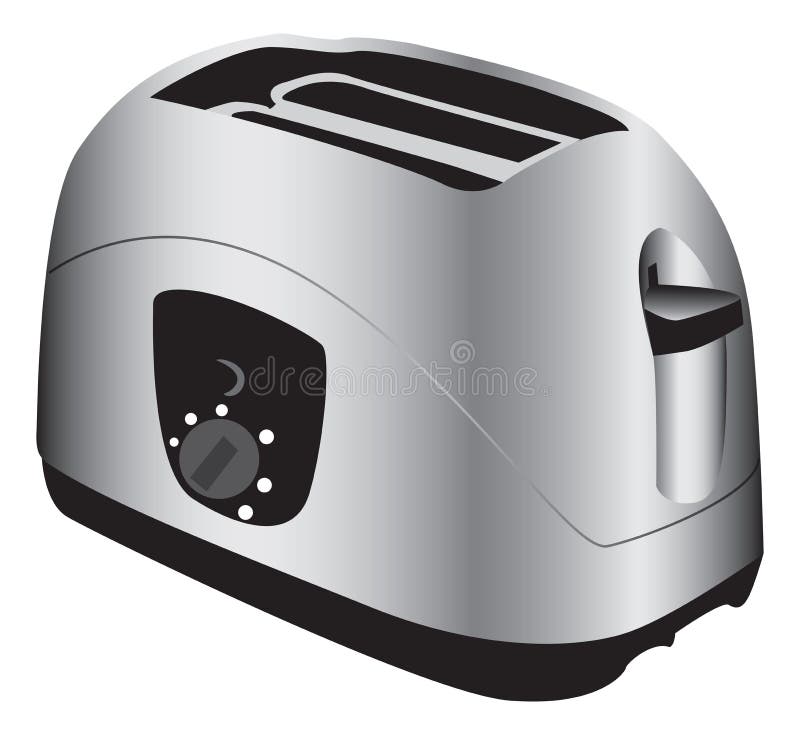 Stainless Steel Toaster Vector Stock Vector - Illustration of electr ...