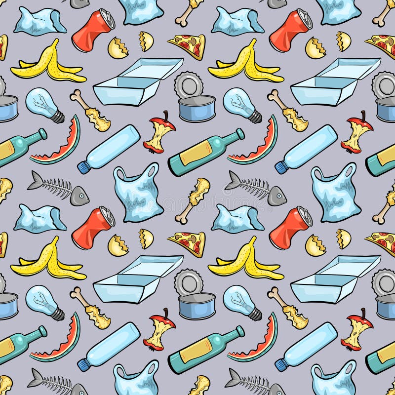 Box Trash Bin Cartoon Vector Illustration Stock Vector - Illustration ...