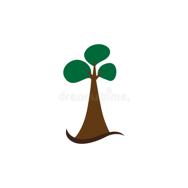 Tree Simple Logo Design Vector Stock Vector - Illustration of ...