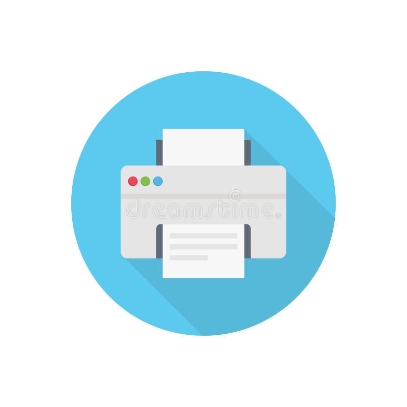 Print Vector Color Flat Icon Stock Vector - Illustration of page ...