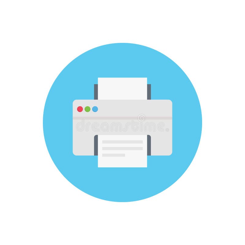 Print Vector Color Flat Icon Stock Vector - Illustration of print ...