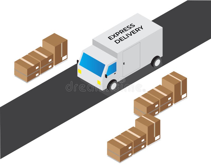 Delivery in progress stock vector. Illustration of cargo - 214687841