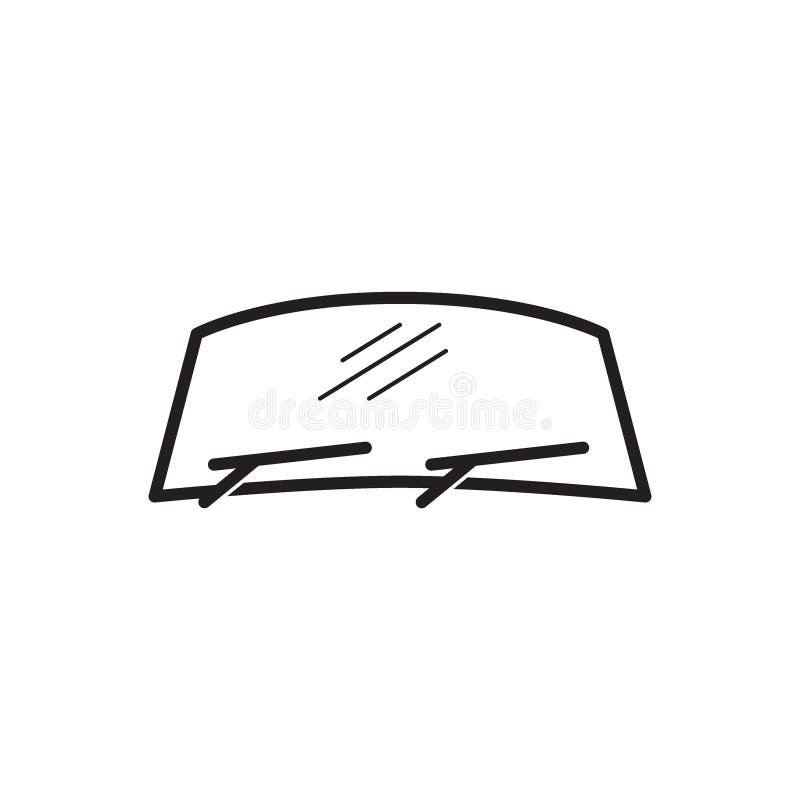 Windshield car vector icon stock vector. Illustration of glass - 138275887