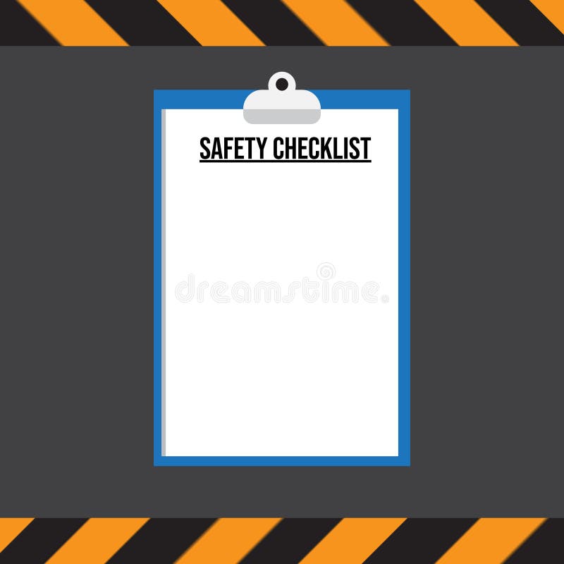 Safety checklist clipboard stock vector. Illustration of equipment ...