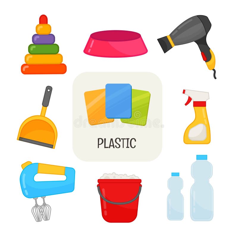 Plastic Products Recycle with Arrows. Reduce Waste Stock Vector ...