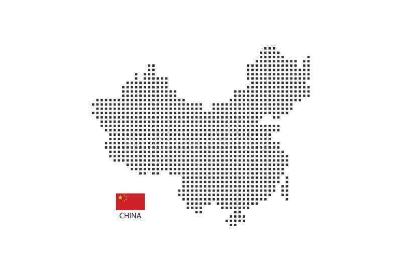 Pixel art china map flag stock vector. Illustration of world - 280261144