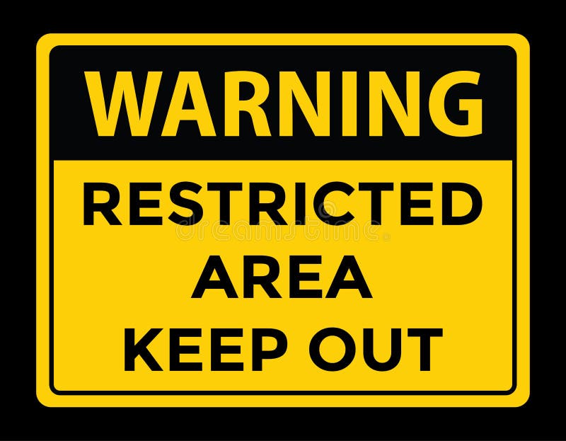 Warning restricted area stock illustration. Illustration of hazard ... Warning restricted area stock illustration. Illustration of hazard ...