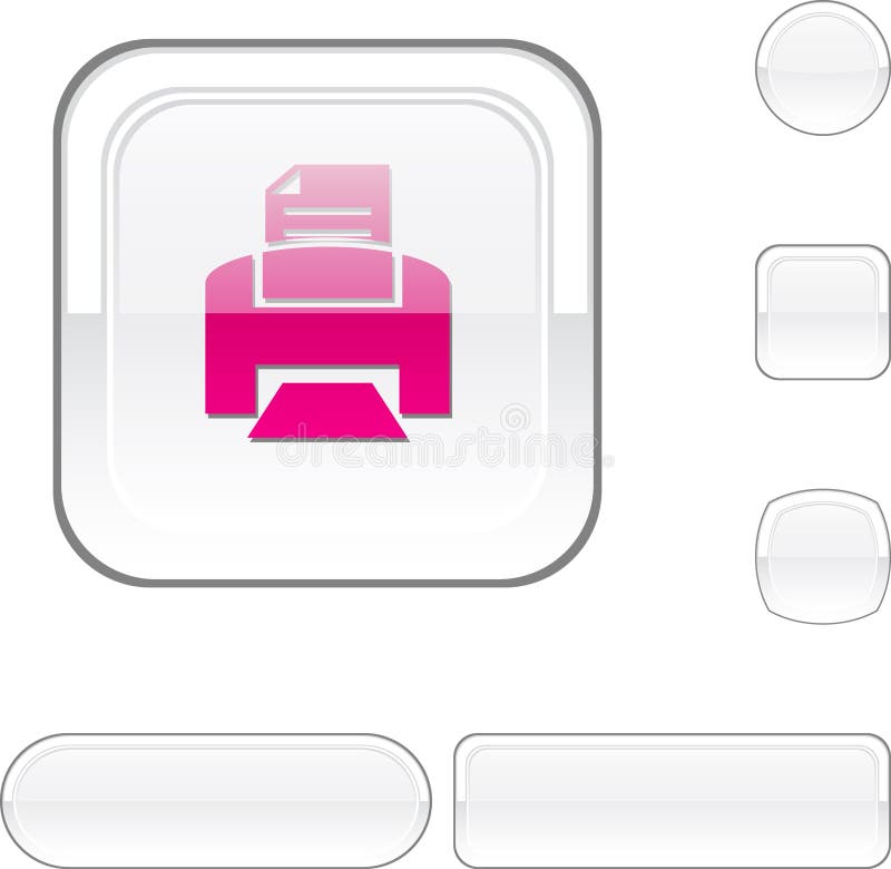 Print button. stock vector. Illustration of black, icons - 13271563