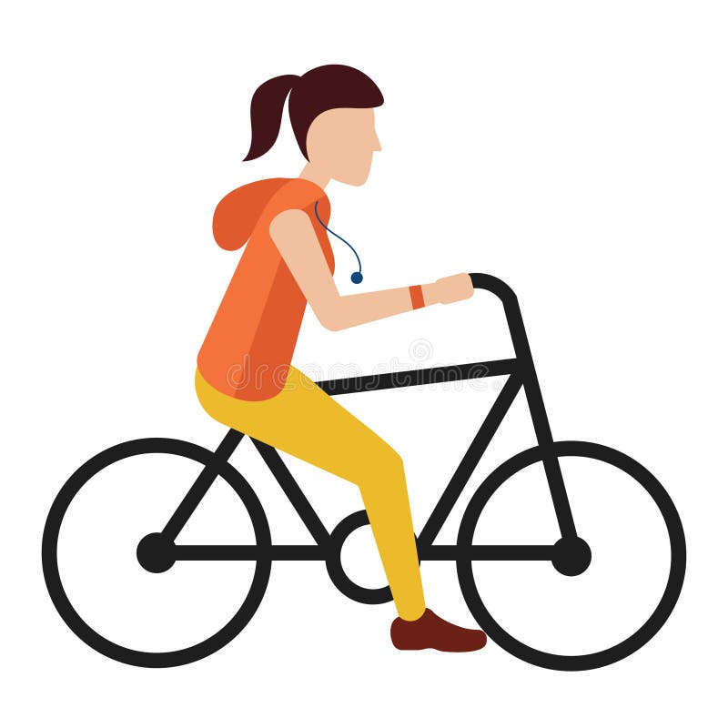 Human Figure Riding Bike Stock Illustrations – 125 Human Figure Riding ...