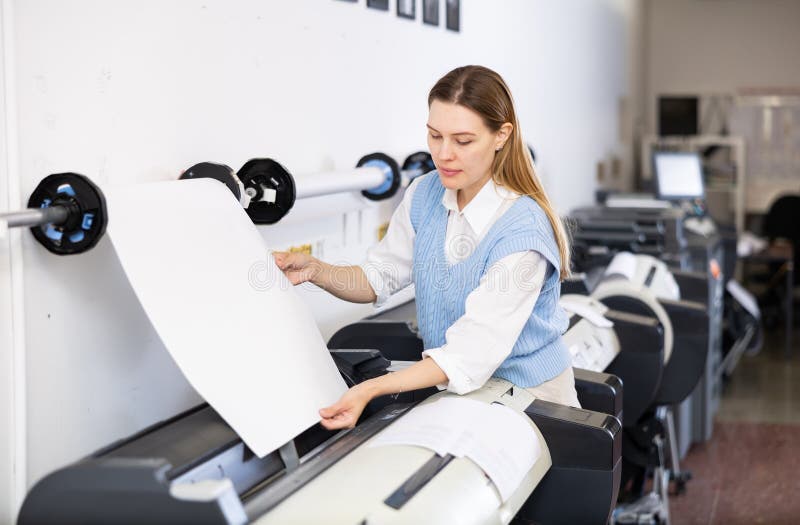 Print Worker Controlling Printing Process on Modern Offset Machine in ...