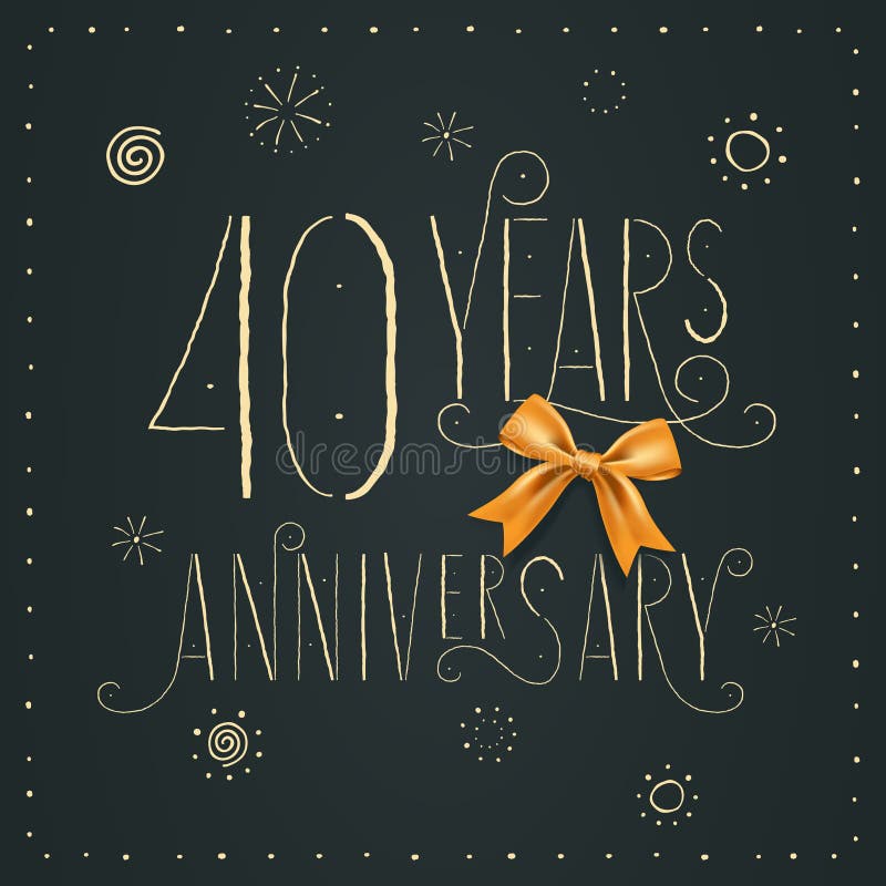 Print40 Years Anniversary Vector Icon, Logo. Design Element Stock ...