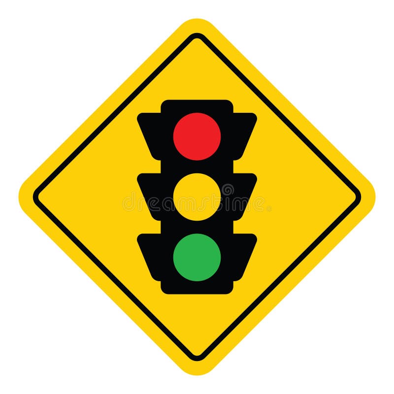 Printyellow traffic sign stock vector. Illustration of sign - 362372379