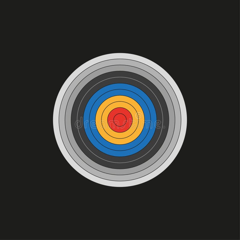 Printable Archery Target. Vector Illustration. Stock Image Stock Vector ...