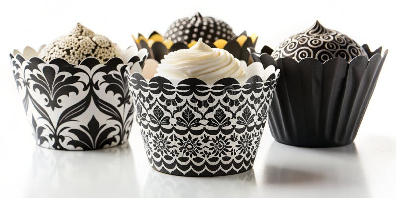 Wedding Cupcake Wrappers Printable Patterns Blue Gingham & Dots