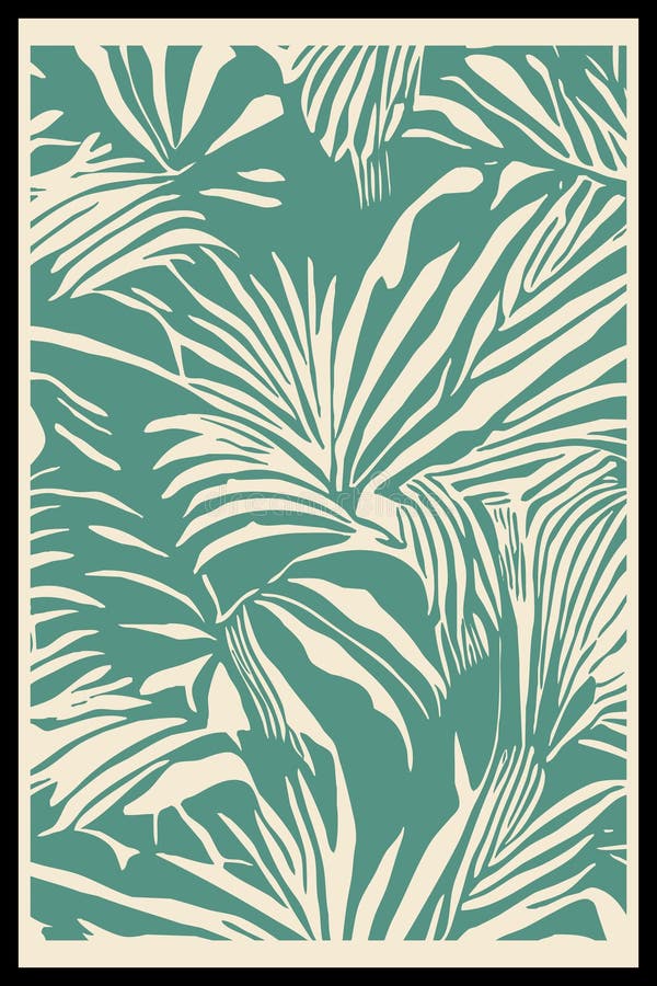 Printable Botanical Illustration. Pattern for Wall Decorations Stock ...