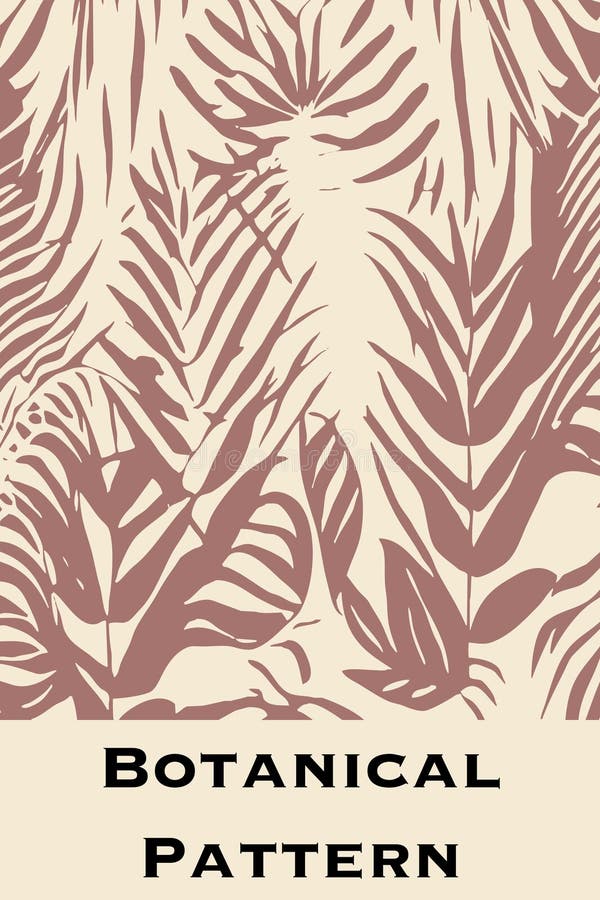 Printable Botanical Illustration. Pattern for Wall Decorations Stock ...