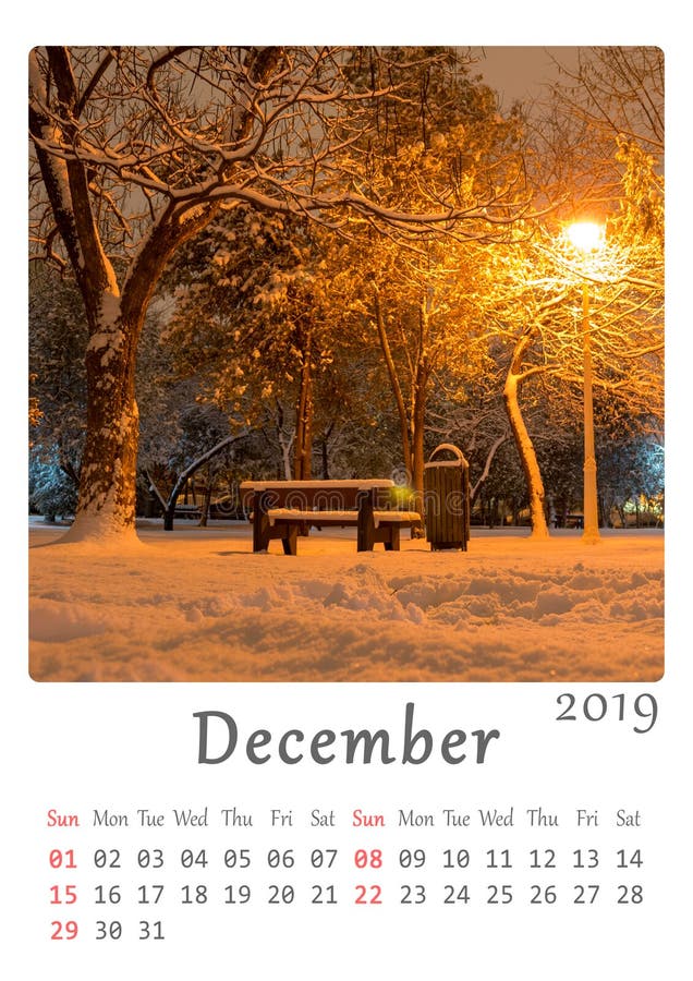 A4 Printable 2019 Minimalist Nature Calendar - Month of February Stock ...