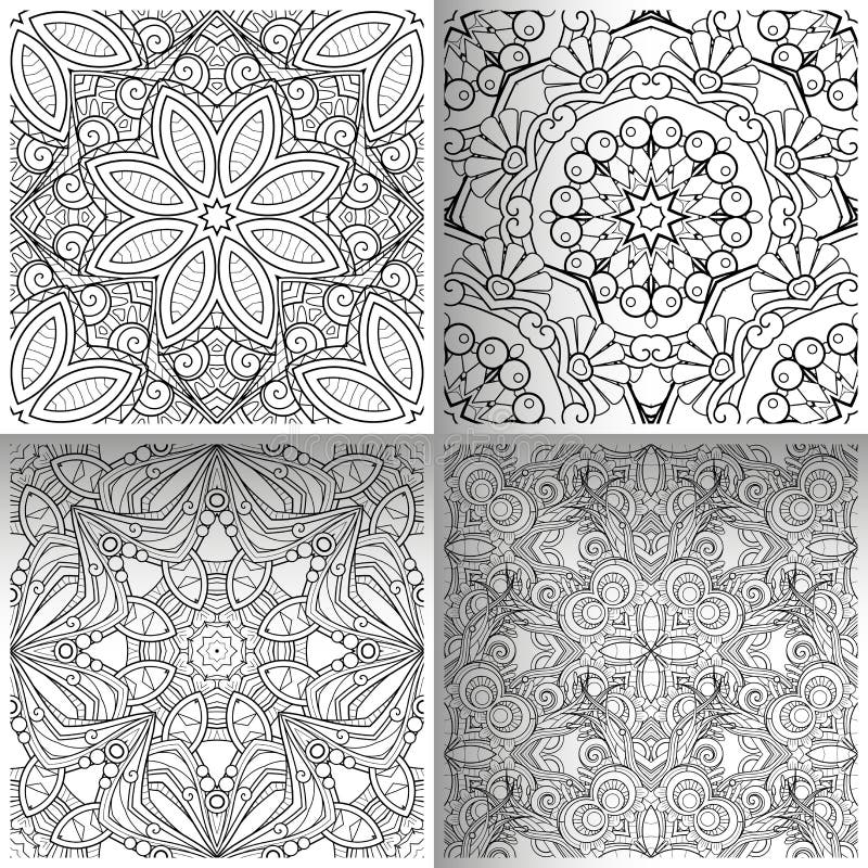 Vector Set of Seamless Pattern for Your Design. Printable Coloring ...