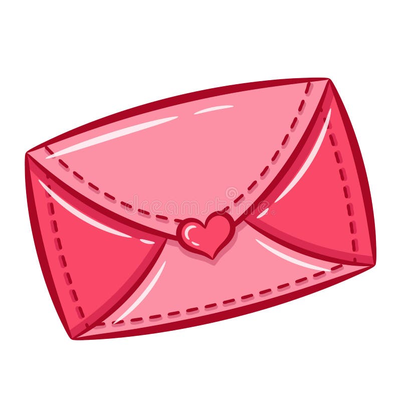 Printable Cute Envelope Drawing for School and Kids Stock Vector ...