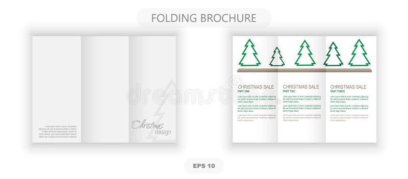 Tri-fold Brochure with Christmas Tree. Vector Graphics Stock Vector ...