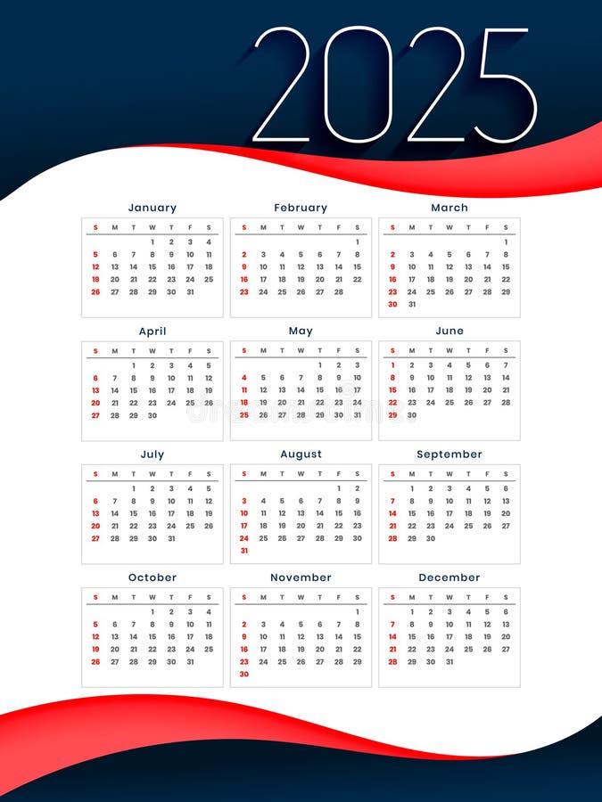 Printable 2025 Full Page Calendar Template for Office Desk or Wall ...