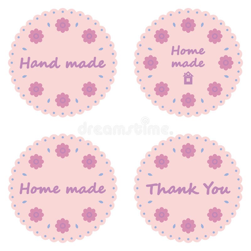 Printable Hand Made Badges. Templates of Labels, Tags for Hand Made ...