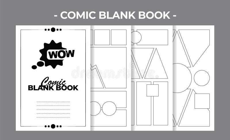 Printable KDP Comic Blank Book Vector Design Template Stock Vector ...