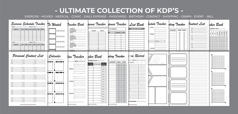 Printable KDP Ultimate Collection Pack Vector Design Template Stock ...