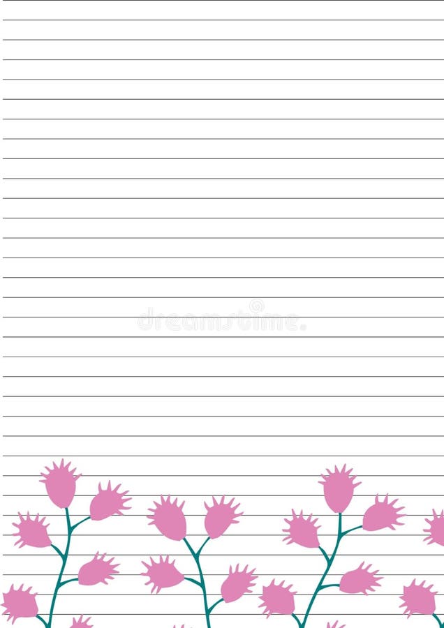 Decorative Lined Background with Copy Space. Letter, To Do List, Diary ...