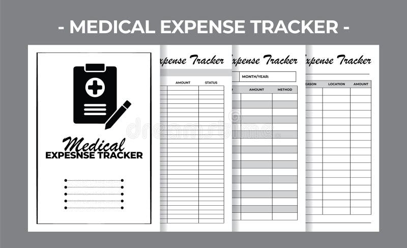 Printable Medical Expense Book Vector Design Template Stock Vector ...