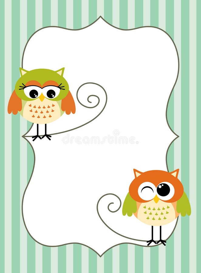 Printable owl label stock vector. Illustration of couple - 78083885