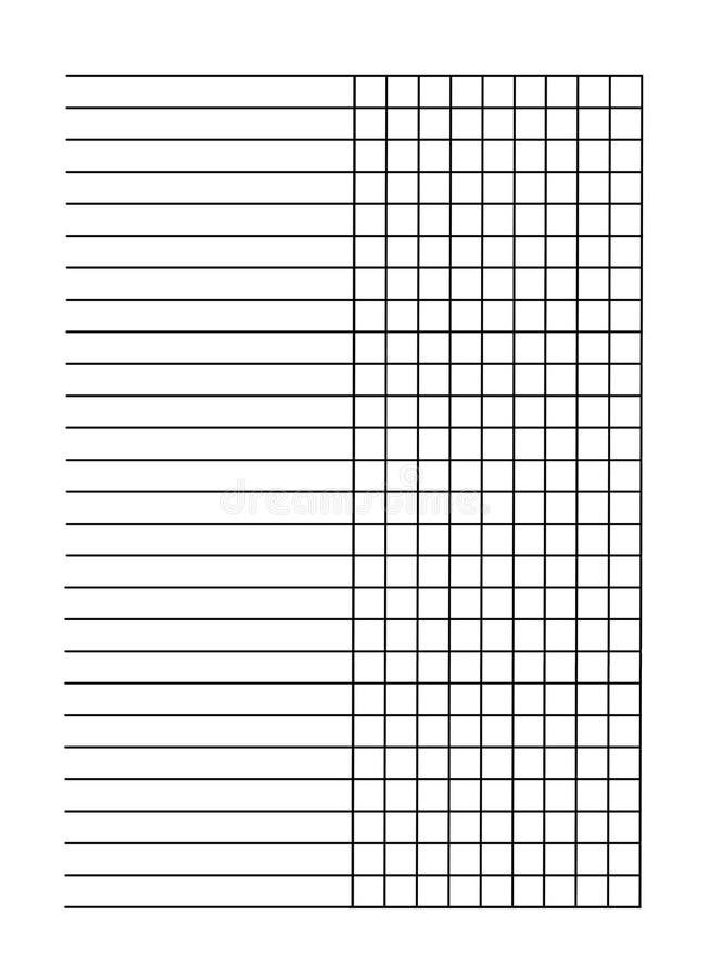 Printable Planner. Blank Document Page with Lined Paper Stock ...
