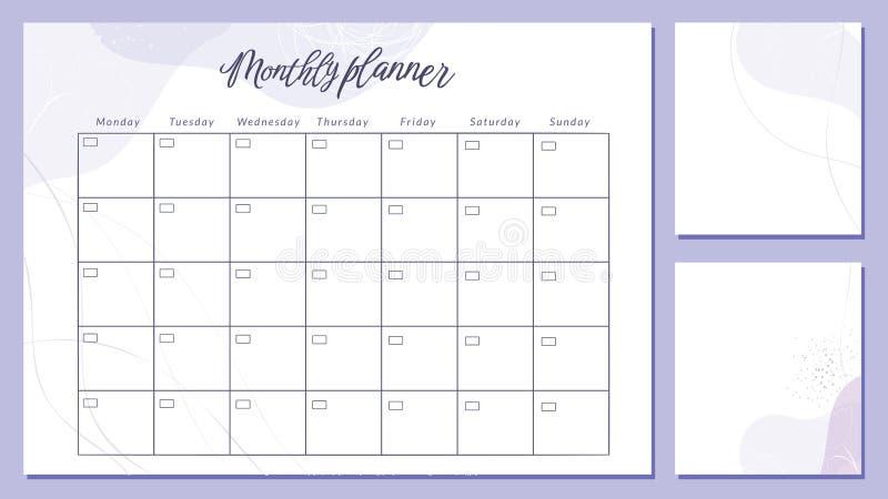 Printable planner template stock vector. Illustration of education ...