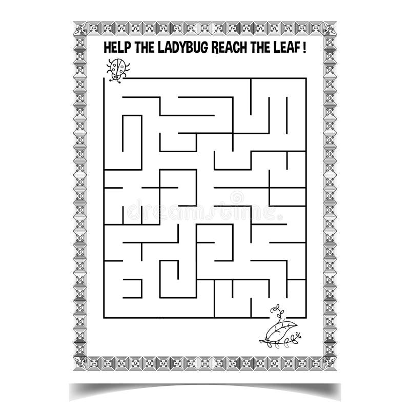 Printable Puzzle Page for Children Worksheets Stock Vector ...